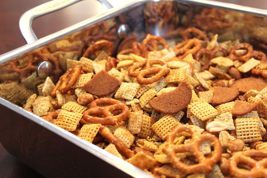 Oven-Baked Snack Mix - At Home with Molly